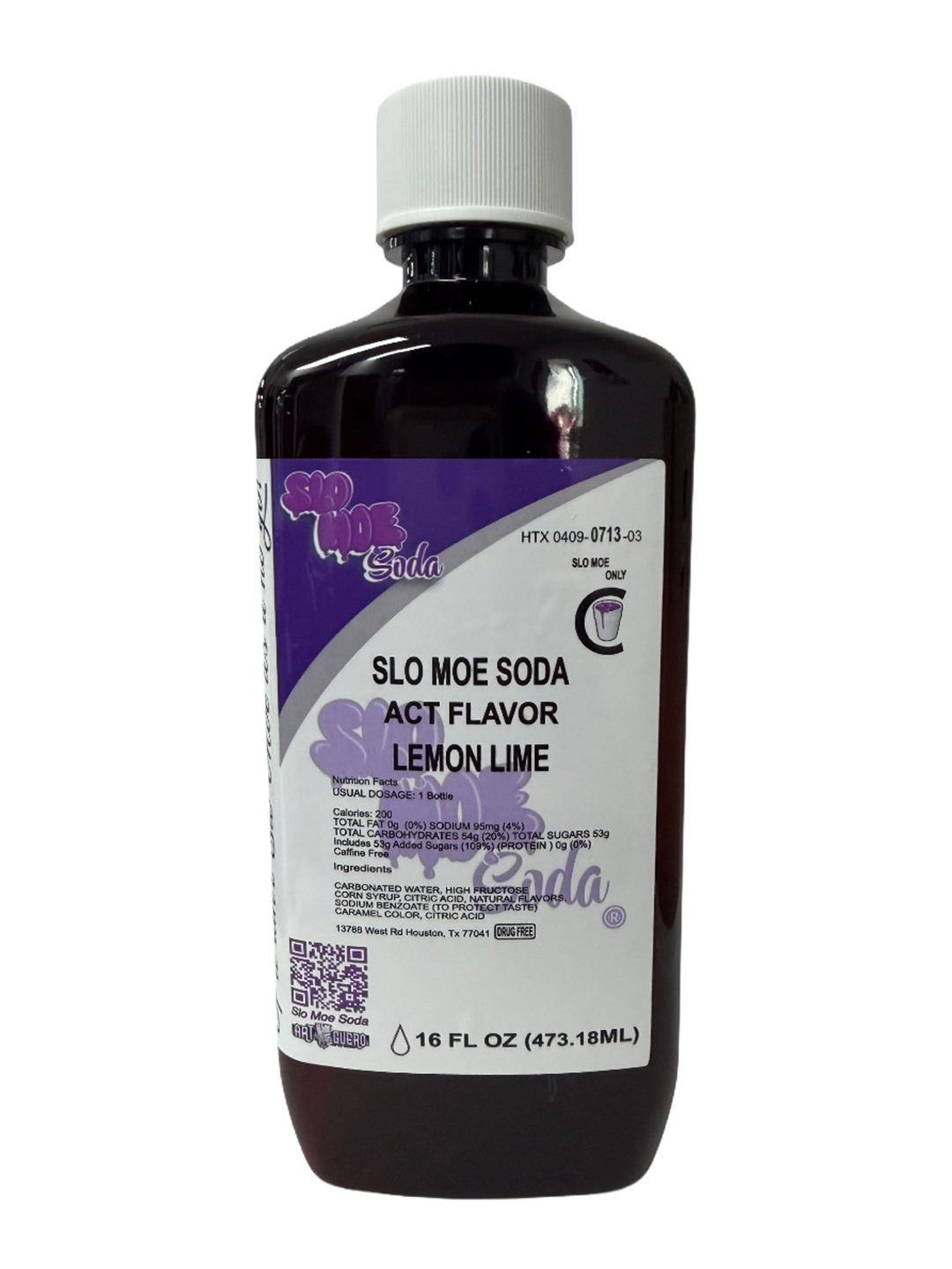 Lemon Lime w/ Act Flavor Soda - 16oz Pint Series – Slo Moe Sodas
